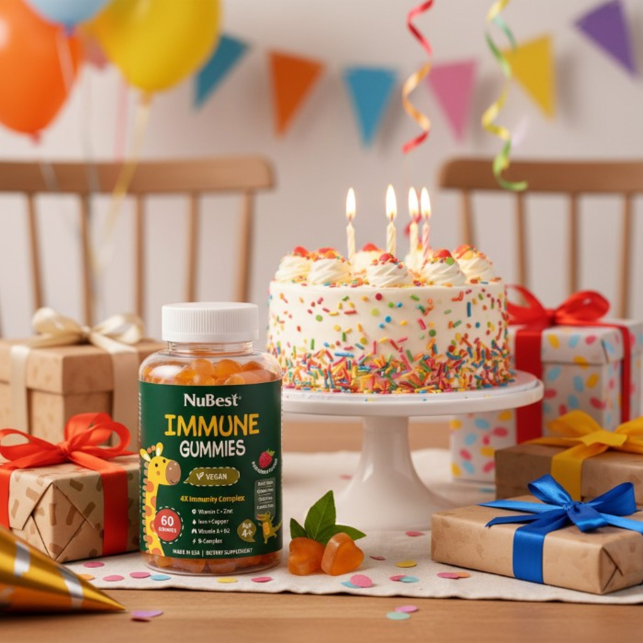 NuBest Immune Gummies: Immune Support Kids Love with Real Nutritional ...